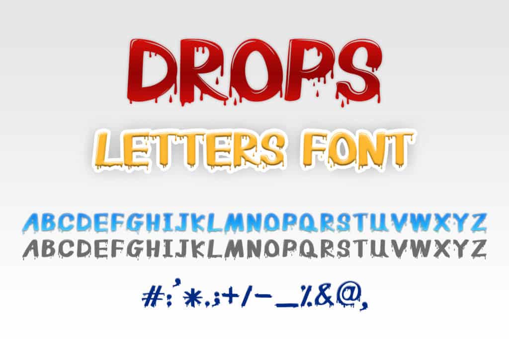 Drops Letters Font | Worth to Buy | Worth to Buy