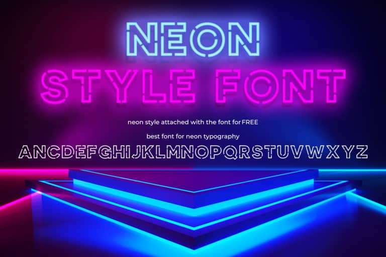 Neon Style Font | Worth to Buy | Worth to Buy
