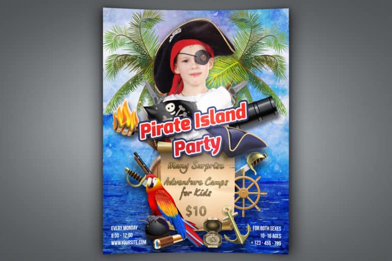 Pirate Island Party Flyer Template | Worth to Buy | Worth to Buy