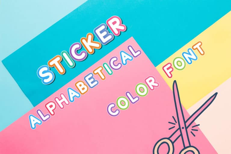 Sticker Alphabetical Font | Worth to Buy
