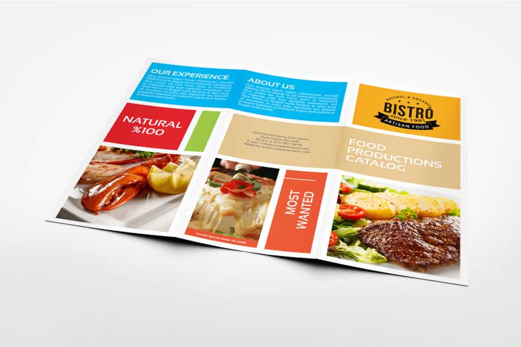 Food Products Catalog Tri-Fold Brochure | Worth to Buy