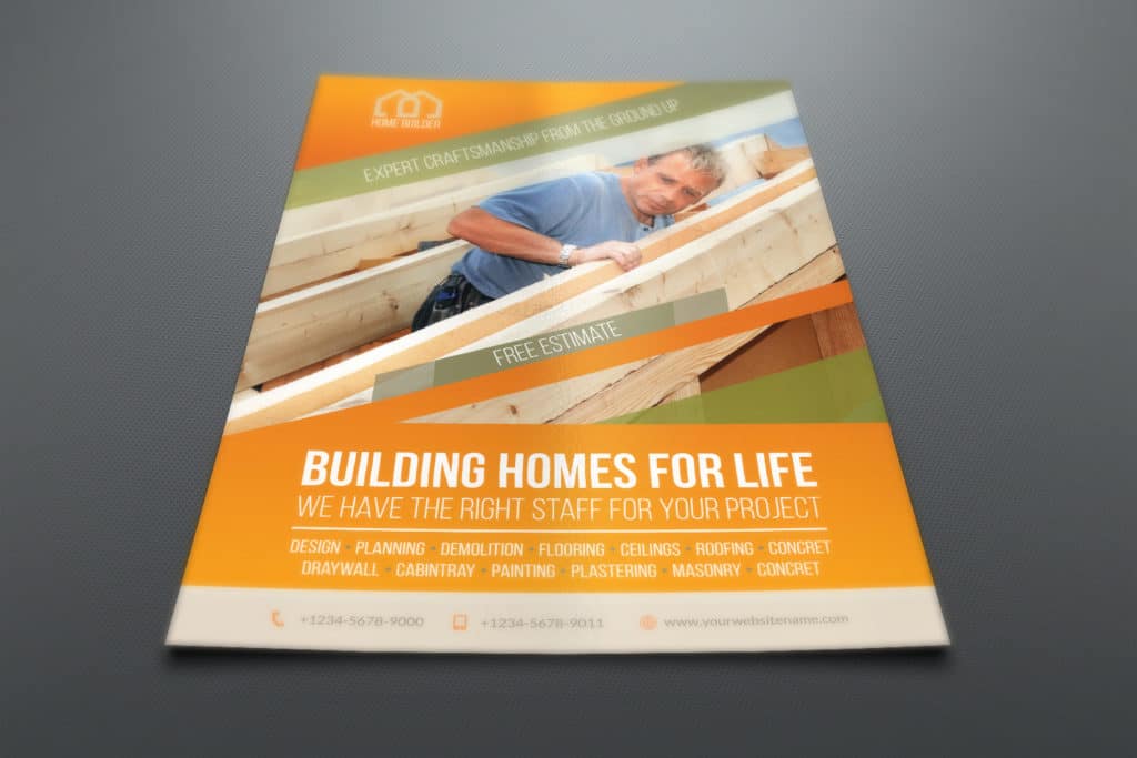 Home Building Carpentry Flyer Template | Worth to Buy | Worth to Buy