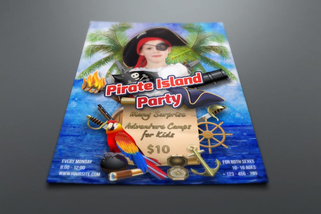 Pirate Island Party Flyer Template | Worth to Buy | Worth to Buy