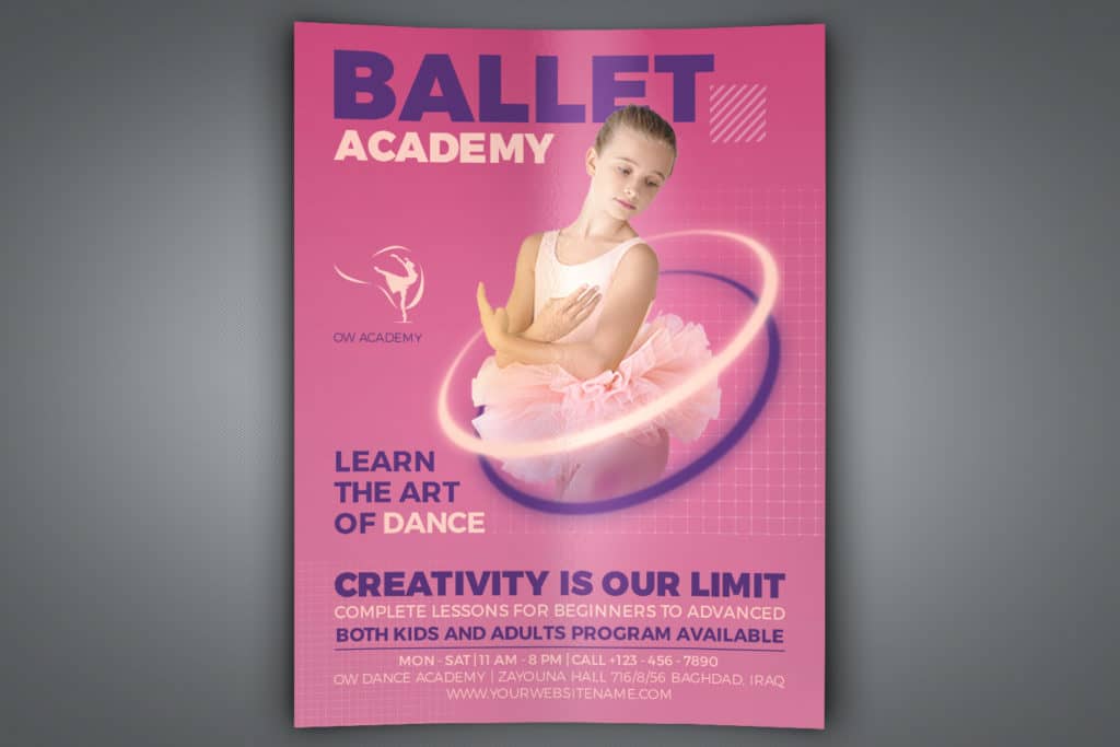 Ballet Dance Academy Flyer Template | Worth to Buy