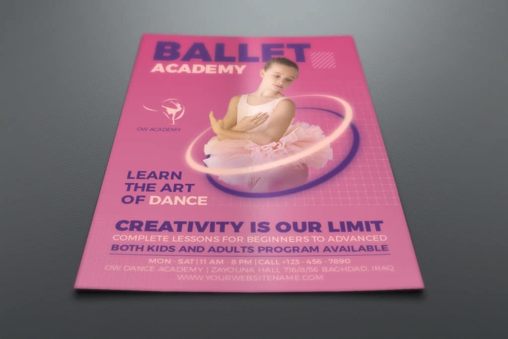 Ballet Dance Academy Flyer Template | Worth to Buy