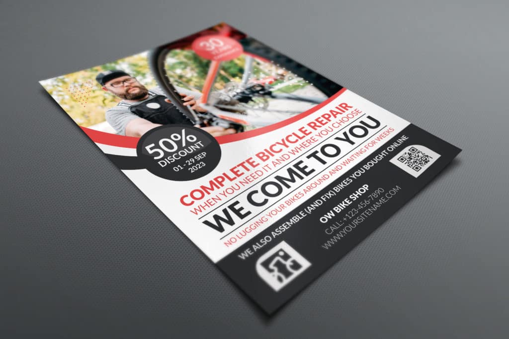 Bicycle Services Flyer Template | Worth to Buy