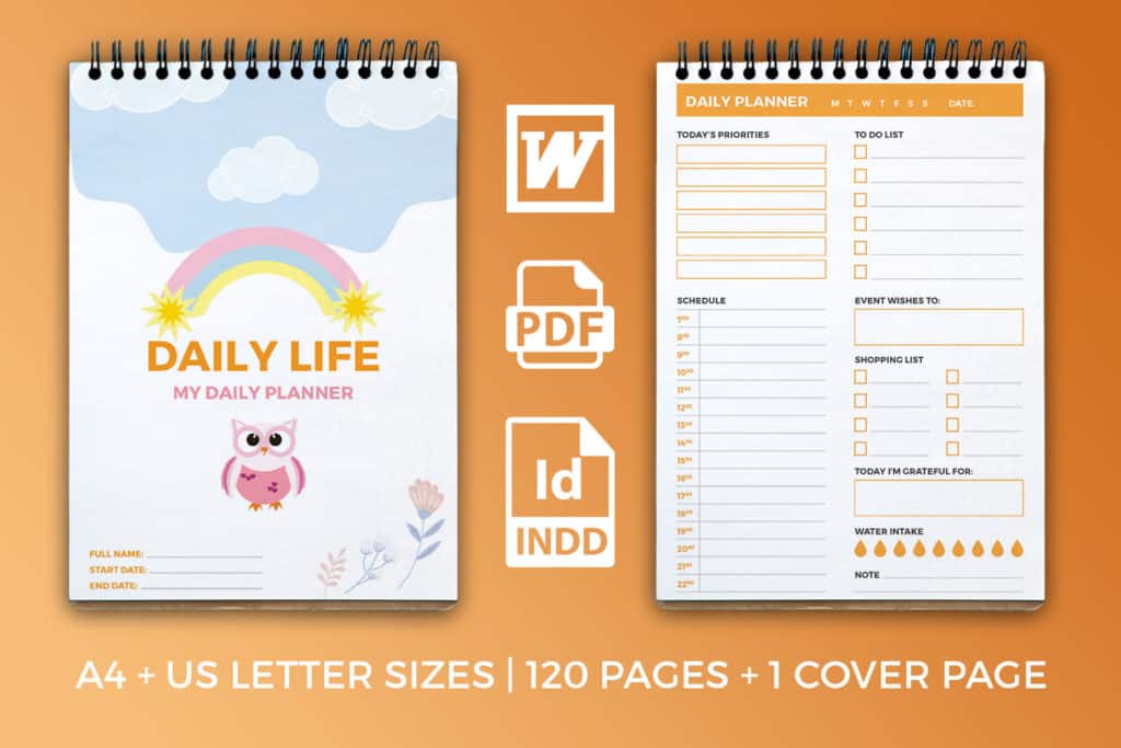 Daily Planner – KDP Interior - Schedule | Worth to Buy