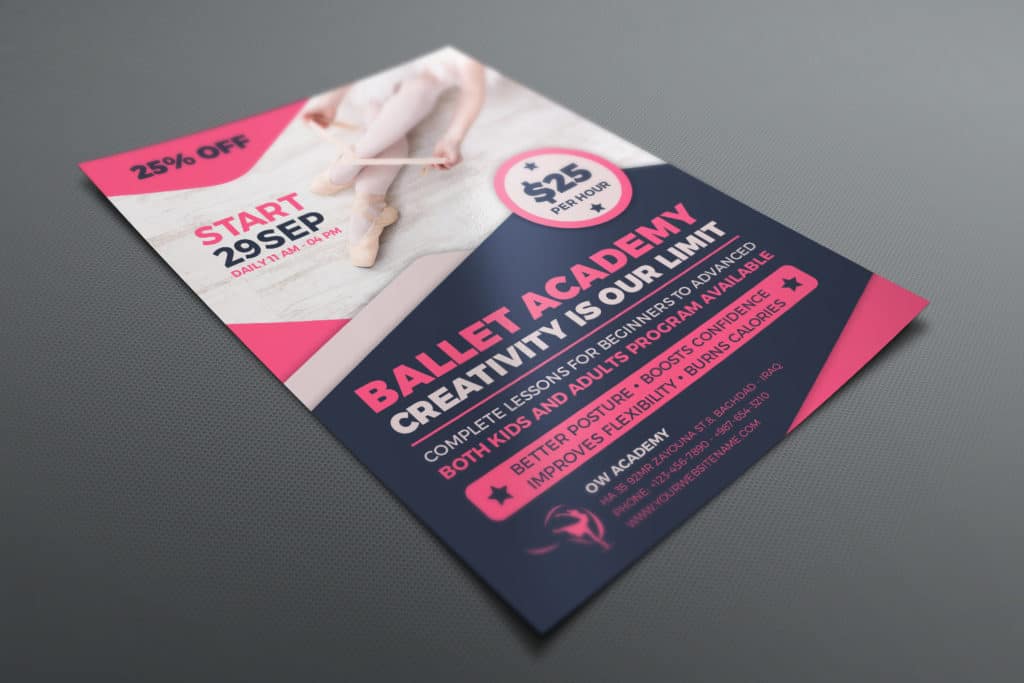 Ballet Dance Academy Flyer Template Vol.2 | Worth to Buy