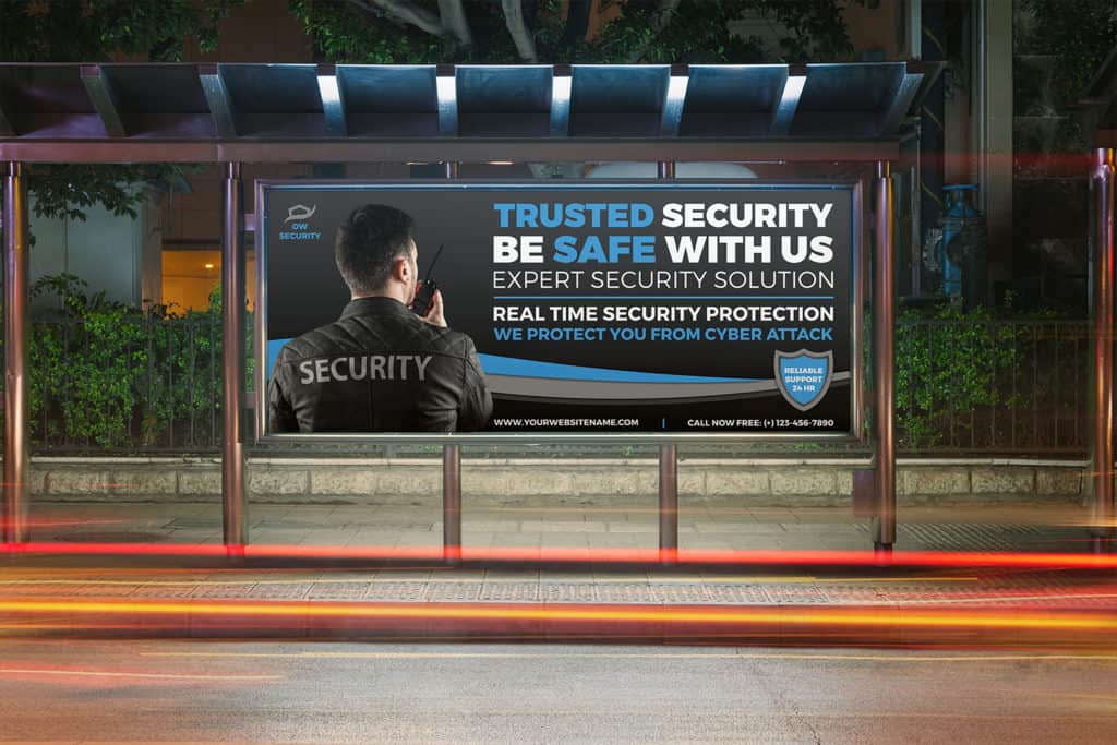 Security Services Billboard Template | Worth to Buy