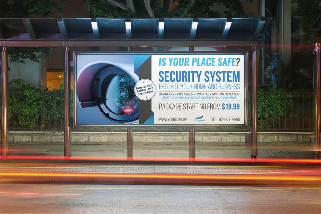 Security System Billboard Template | Worth to Buy