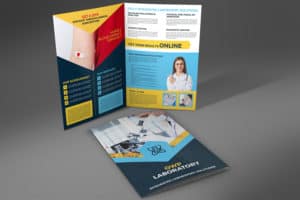 Medical Laboratory Bi-Fold Brochure Template | Worth to Buy