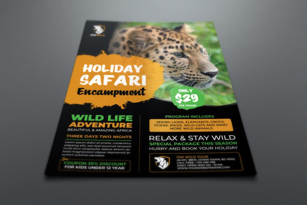 Wildlife Safari Flyer Templates | Worth to Buy