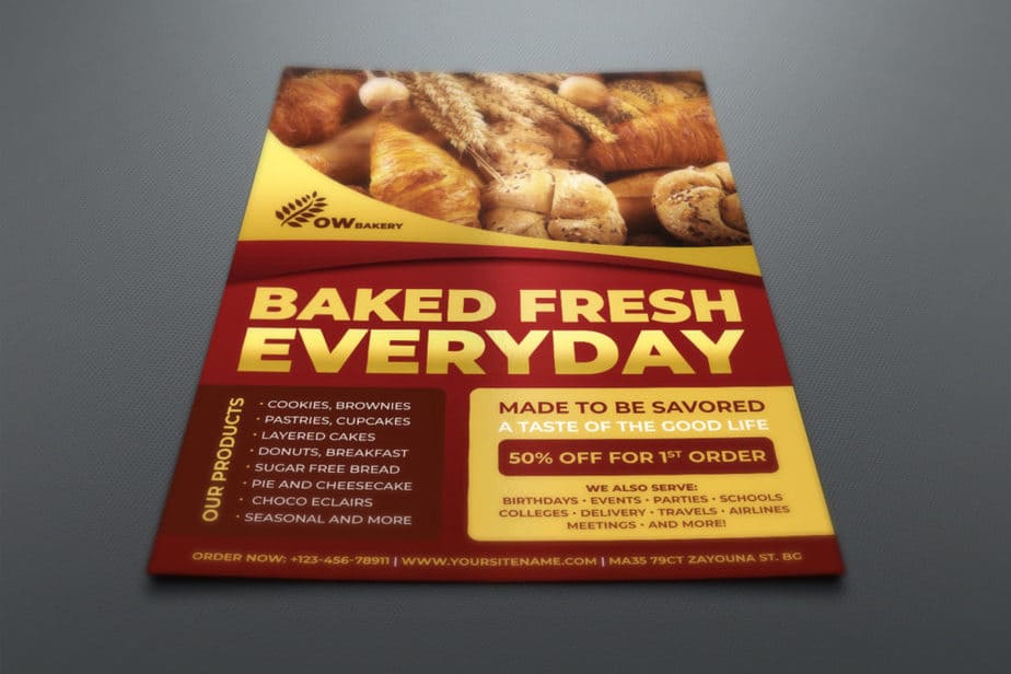 Bakery Flyer Template | Worth to Buy