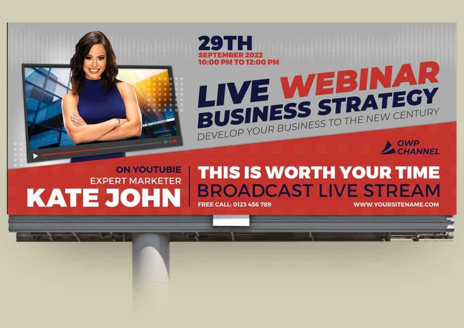 Webinar Billboard Template | Worth to Buy